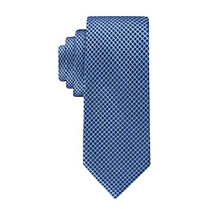 Calvin Klein Men's Steel Micro Solid A Tie, Slate Blue, Regular