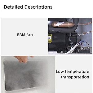 HNRUIDACN 20L Lab Refrigerators Portable Ultra Low Temperature Freezer for Laboratory for Samples Storage Mobile Car Mounted Ultra Low Temperature Freezer
