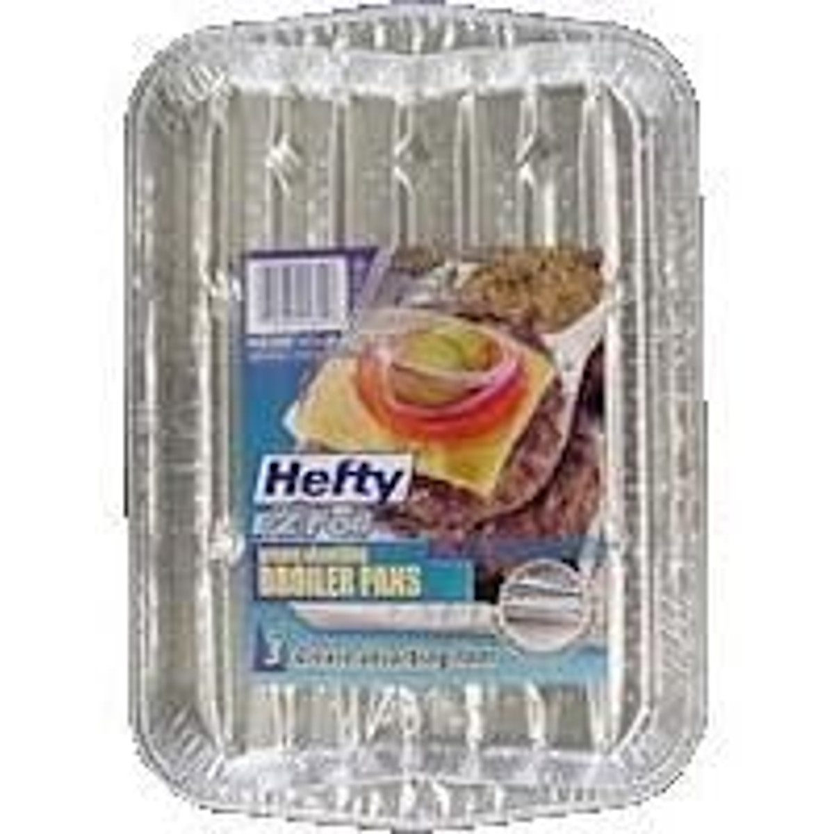 Hefty EZ Foil 91855 8-Inch x 11.25-Inch x 1-Inch Miracle Broiler Pans Grease Absorbing (Pack of 3)