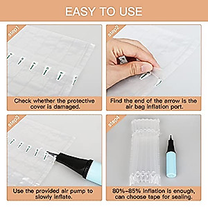 Yimerlen 10 Packs Wine Bottle Travel Protector Bags, Inflatable Air Column Bubble Bag for Wine, Glass bottle protection in Transportation 15.8 x 9.5 In（with Reusable Pump）