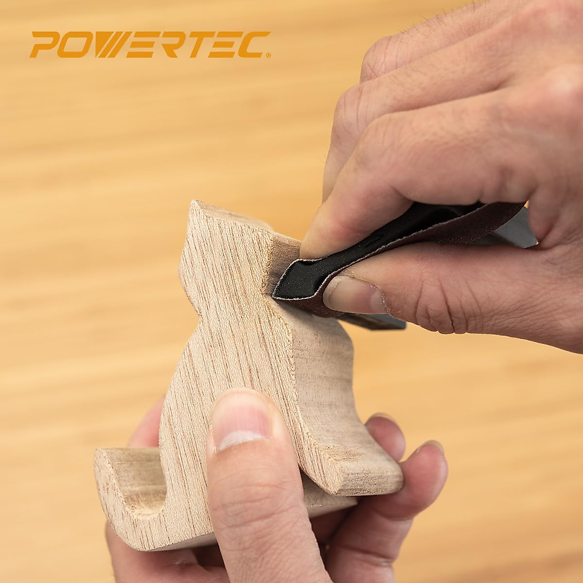POWERTEC 21 Profile Sander, 10PCs Contour Sanding Grips with Woodworking Angle Sanding Pads for Convex, Concave & Detail Sanding, Sanding Tool for Wood Trim, Auto Body, Art, Crafts - 11PCs (71620)