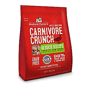 Stella & Chewy's Freeze-Dried Raw Carnivore Crunch Cage-Free Duck Recipe Dog Treats – 3.25 oz. Bag
