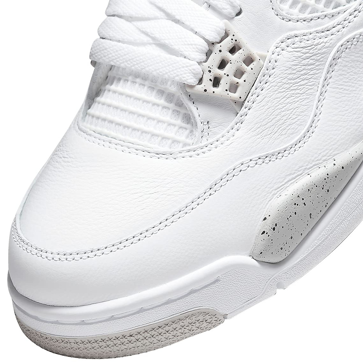 Nike Men's Air Jordan 4 Retro White Oreo, White/Tech Grey/Black/Fire Red, 9