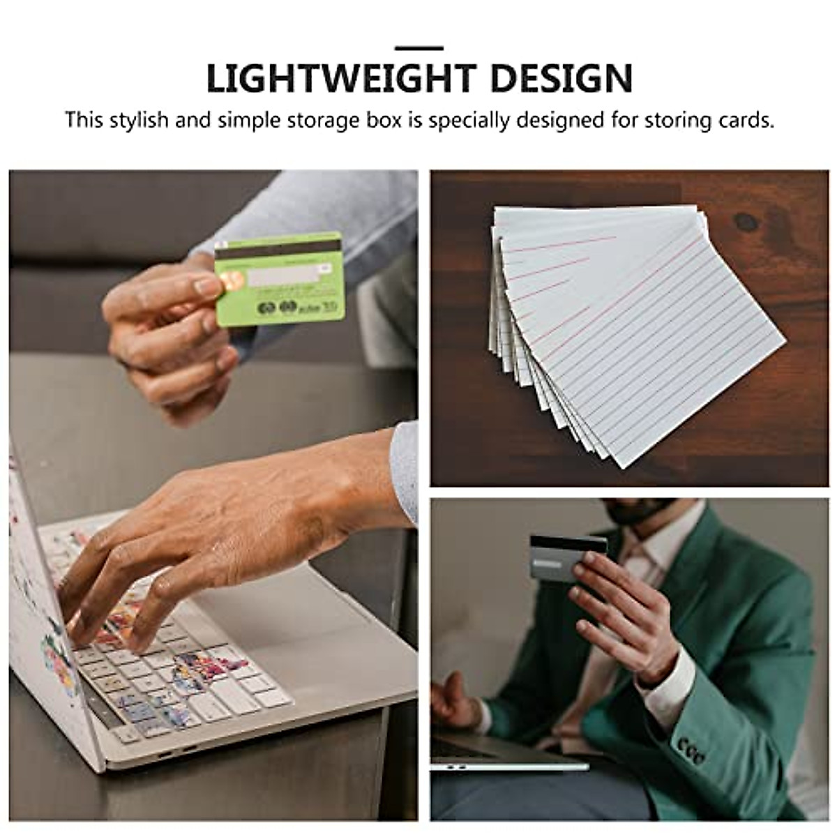 Operitacx 10Pcs Battery Storage Organizer Stackable Plastic Storage Bin Clear Storage Case Holder Container with Hinged Lid for Keeping Small Parts Coints Screws Business Cards Game Pieces Crafts