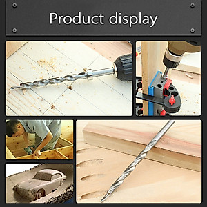 OCGIG 3/8" Pocket Hole Drill 1/4" Hex Shank Titianium coated Twist Step Drills with Adjustable Depth Stop Collar for Manual Pocket Hole Jig System