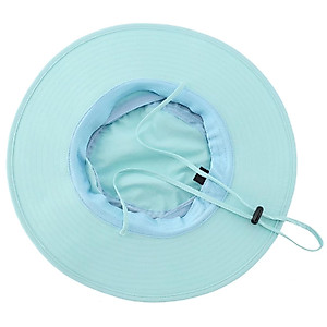 Home Prefer UPF50+ Mens Sun Hat Wide Brim Fishing Hat Airy Womens Bucket Hat UV Protection Hat for Mens Womens Beach Safari Gardening Golf Aqua