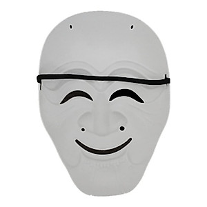 Dreamingcart Money Heist Mask Korea Hahoe Tal Plastic Mask Korean Traditional ABS Mask, White, 9.8 x 7.1 x 3.4 inches; 2.2 Ounces