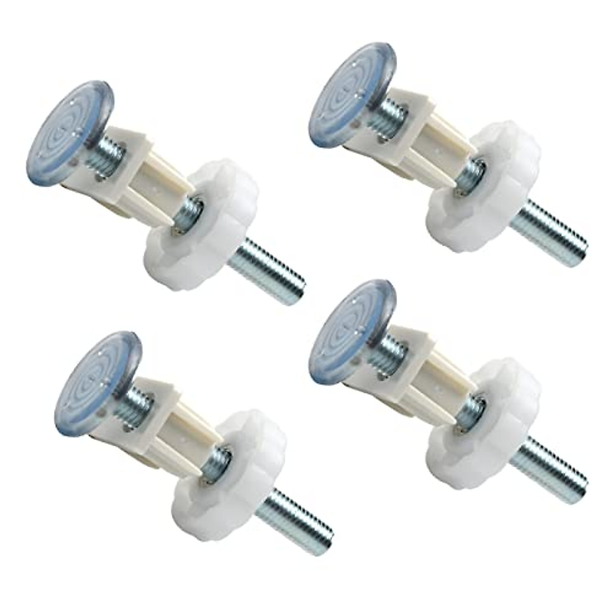 CALIDAKA 4 Pack 10MM Baby Gate Threaded Spindle Rod, M10 Spindle Rods Gate Spindle Rods Accessory Pressure Gate Replacement Parts Screw Mounted Bolts Kit for Gate/Stair Railing Safety Gate