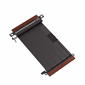 LINKUP - Ultra PCIe 4.0 X16 Riser Cable [RTX4090 RX6950XT x570 B550 Z690 Tested] Shielded High-Speed Vertical Mount Gaming PCI Express Gen4┃Dual Reverse Connectors (14cm/5.5") Compatible with SSUPD