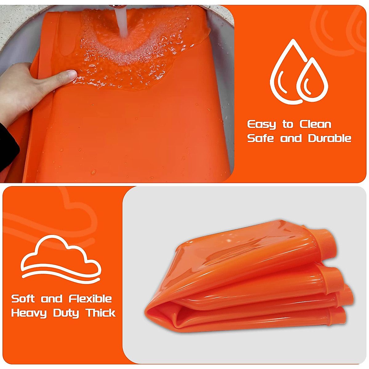 Silicone Griddle Mat for Blackstone 28 in(Not fit 28XL/Pro), Heavy Duty Food Grade Silicone Griddle Cover, Griddle Accessories for Blackstone, All Season Protective Cover for Blackstone (Orange)