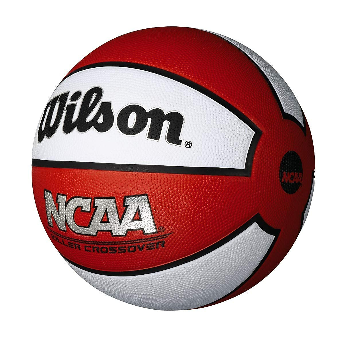 WILSON NCAA Killer Crossover Outdoor Basketball - Size 7 - 29.5", Red/White