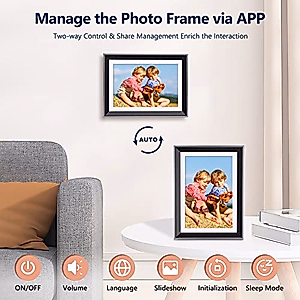 2023 Newest 10.1 Inch WiFi Digital Picture Frame 32GB Smart Photo Frame with Instant APP & Email Photo Transfer, Auto Rotation, Unlimited Cloud Data, Phone One-Button Control and Easy Set Up