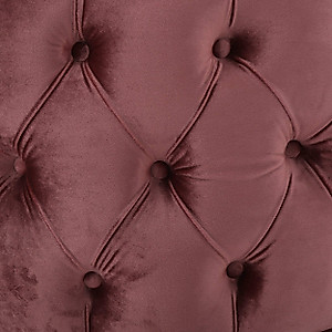 Christopher Knight Home Zelfa Velvet Ottoman, Blush