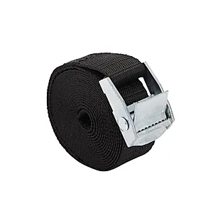 Built Industrial 8 Pack Kayak Tie Down Straps, Lashing Straps with Buckles for Bike, Luggage, and Cargo (6.5 FT, Black)