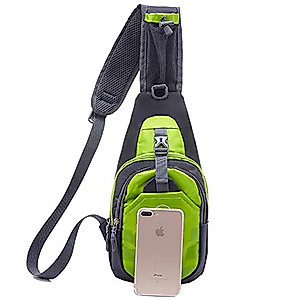 Hwayslon Sling Backpack, Shoulder Chest Crossbody Bag Small Daypack for Outdoor Hiking Men & Women (green)