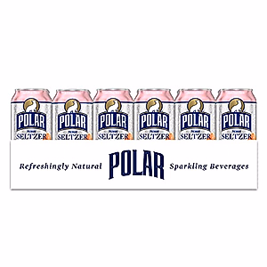 Polar Seltzer Water Ruby Red Grapefruit, 12 fl oz cans, 24 pack