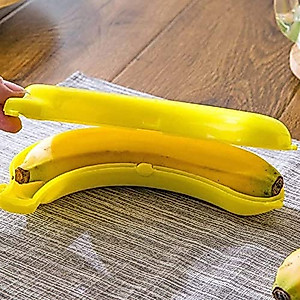 Cabilock Banana Carrier Case Banana Saver Outdoor banana keeper fridge banana container storage fresh banana cover Travel Case: Banana Plastic Banana Case