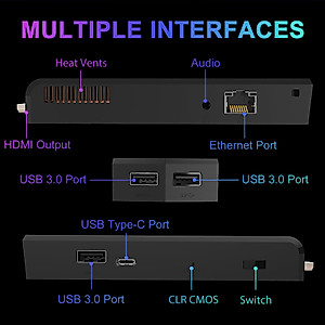Mini PC Stick Windows 11 Pro,Intel Compute Stick with Celeron J4125,8GB RAM 256GB M.2 SSD (up to 1TB),PC Stick Support Auto Start/Gigabit Ethernet/WiFi/BT,Home/Business Pocket Computer