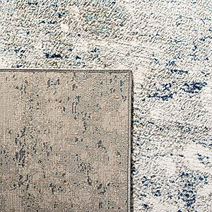 SAFAVIEH Jasper Collection 5' Square Grey/Blue JSP107G Modern Abstract Non-Shedding Living Room Bedroom Area Rug
