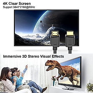 BENFEI HDMI to HDMI Cable, 4K@60Hz High Speed 6ft HDMI 2.0 Cable, 18Gbps, 4K HDR, 3D, 2160P, 1080P, Ethernet, Audio Return(ARC) Compatible with UHD TV, Blu-ray, Xbox, PS4, PS3, PC - 6 ft