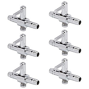 Pawfly 6 PCS 1-Way Aquarium Air Flow Control Lever Straight Valve Distributor Splitter for Fish Tank