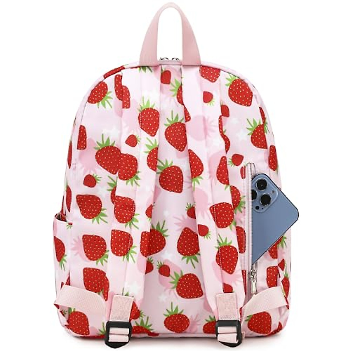 Women Girls Mini Backpack Teens Cute Small Backpack Purse Casual Travel School Bag (Strawberry)