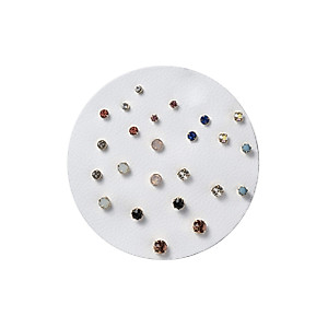 Aboutdaisy 12 Pairs Acrylic Stud Set Earrings for Women, Diverse Colorful Hypoallergenic Fashion Jewelry for Special Moments Christmas Valentines Mother's day Gift