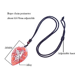 Day Day Up Phoenix Rising Necklace Glow In The Dark Pendant Orgone Pendant With Copper Sacral Chakra Stone Lucky Charm Necklace