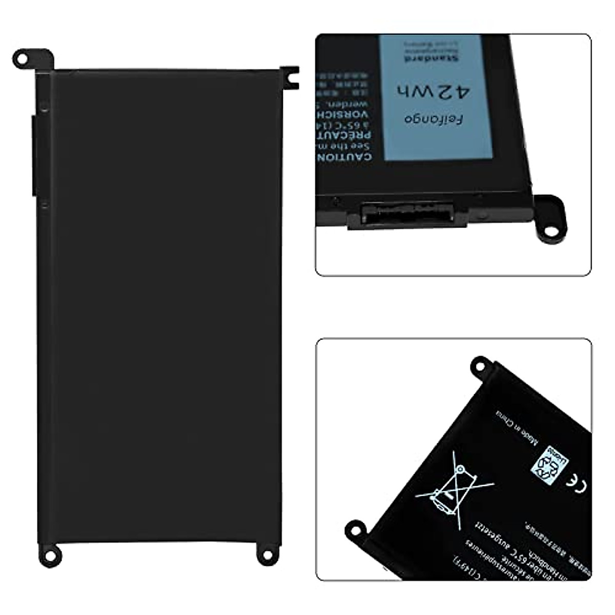 WDXOR Replacement Laptop Battery Compatible with Dell Inspiron 13 14 15 5000 7000 Series 5368 5378 5565 5567 5568 5578 7368 7378 7560 7570 7579 7569 Latitude 3189 3480 3580 3379 Vostro 5468D Series