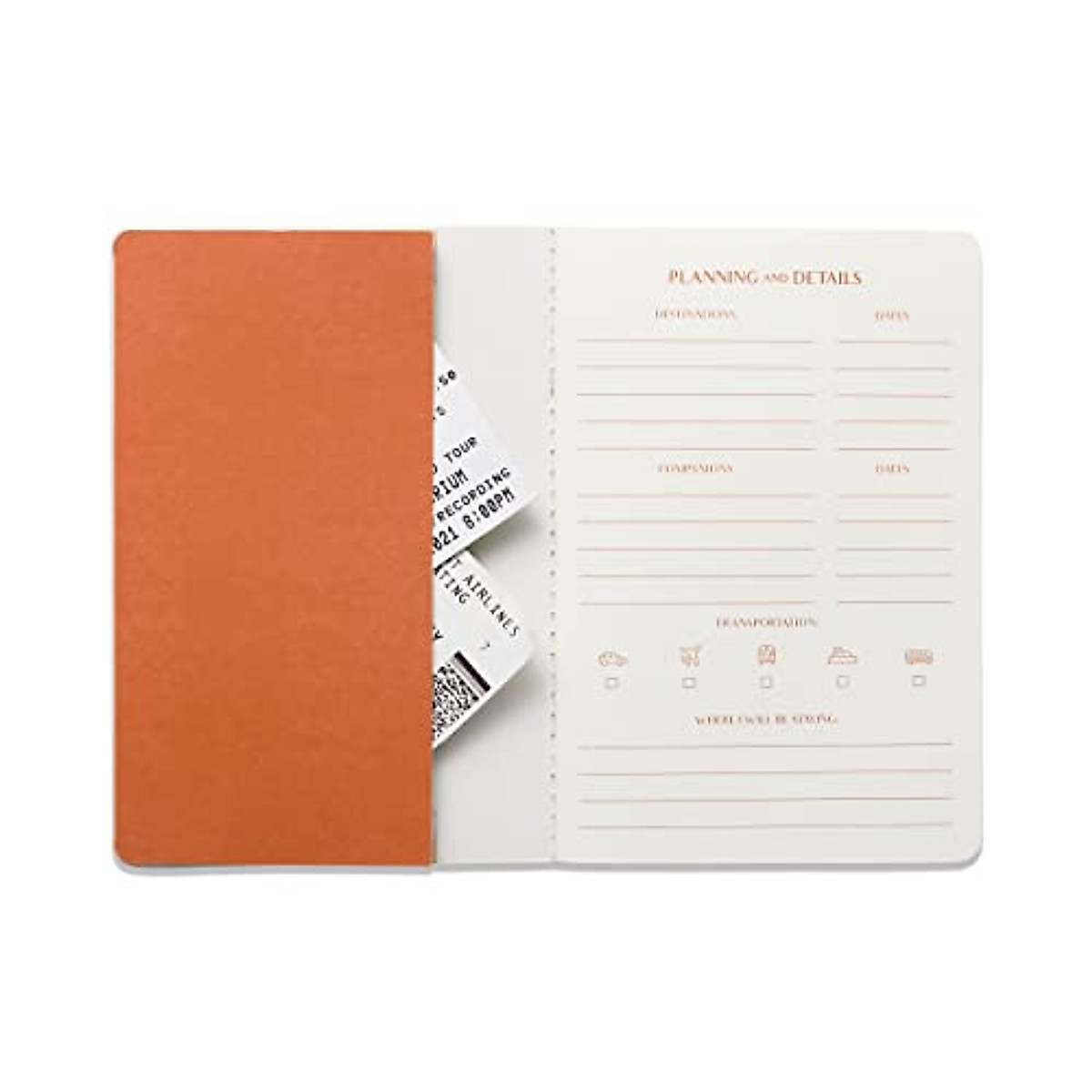 DesignWorks Ink Set of 5 Travel Notebook Set | Travel Planner Includes Prompts with Trip Budget, Goals, Packing List, & Trip Log - Adventure Keepsake from Anderson Design World (JTBS-2022AD)