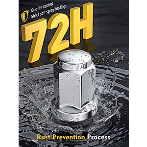 MIKKUPPA M12x1.25 Lug Nuts - Replacement for 1993-2021 Nissan Altima, 1988-2021 Nissan Maxima, Subaru Aftermarket Wheel - 20pcs Chrome Closed End Lug Nuts