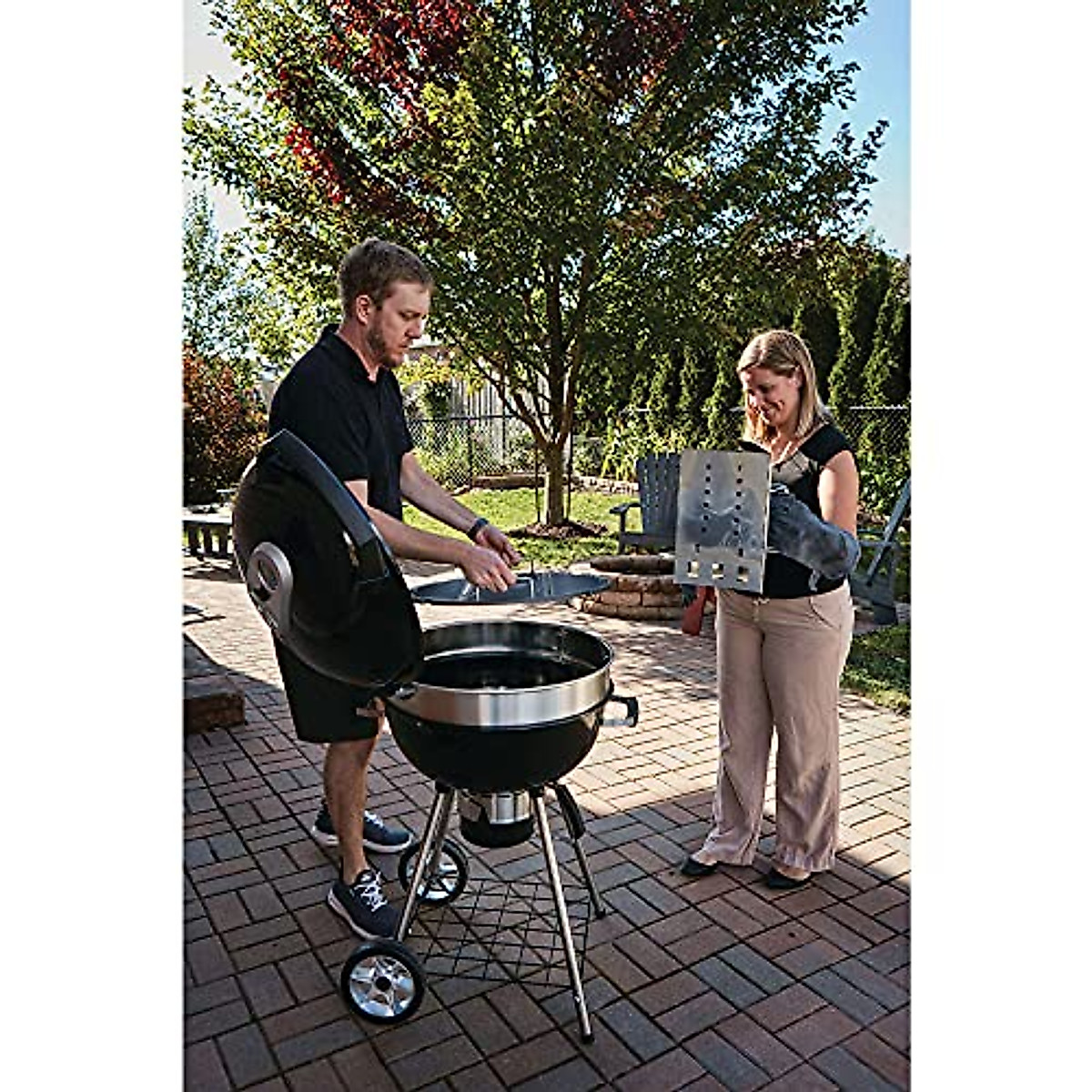 Napoleon Grills PRO22K-LEG-2 PRO22KLEG2 Charcoal Kettle Grill, Black
