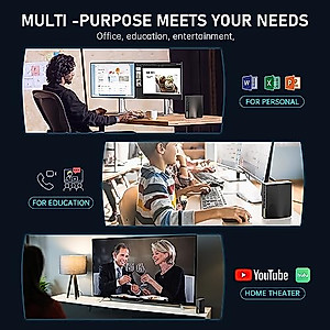 ACEMAGIC Mini PC Intel i7-11800H(8C/16T up to 4.6GHz) 16GB DDR4 512GB SSD, Mini Desktop Computers Support 4K Triple Display/USB3.2/Type C/HDMI/WiFi6/BT5.2, Mini Gaming PC for Office,Business,Home