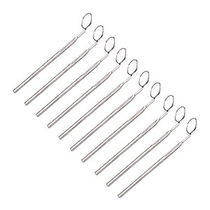 OdontoMed2011® 10 Pieces Dental Mouth Mirror #5 with Handle Stainless Steel