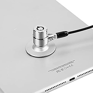 LORADAR Security Hardware Cable Lock Kit,Retractable Cable Lock Portable Keyed Laptop Lock 3 Keys 6.2Ft for Monitors, Laptops, MacBooks, Tablets, iPad,Mac Mini, (Keyed Different)