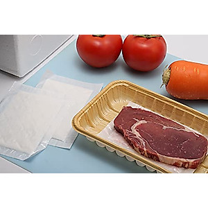 RIKICACA Meat Absorbent Pads 4x7 inch Dri Lock 60 Grams,White Meat Soaker Pads for Vacuum Sealer Bags (80pcs)