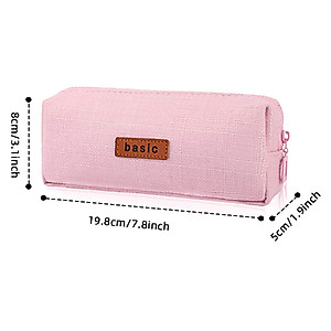 iSuperb Cotton Linen Pencil Case Student Stationery Pouch Bag Office Storage Organizer Coin Pouch Cosmetic Bag