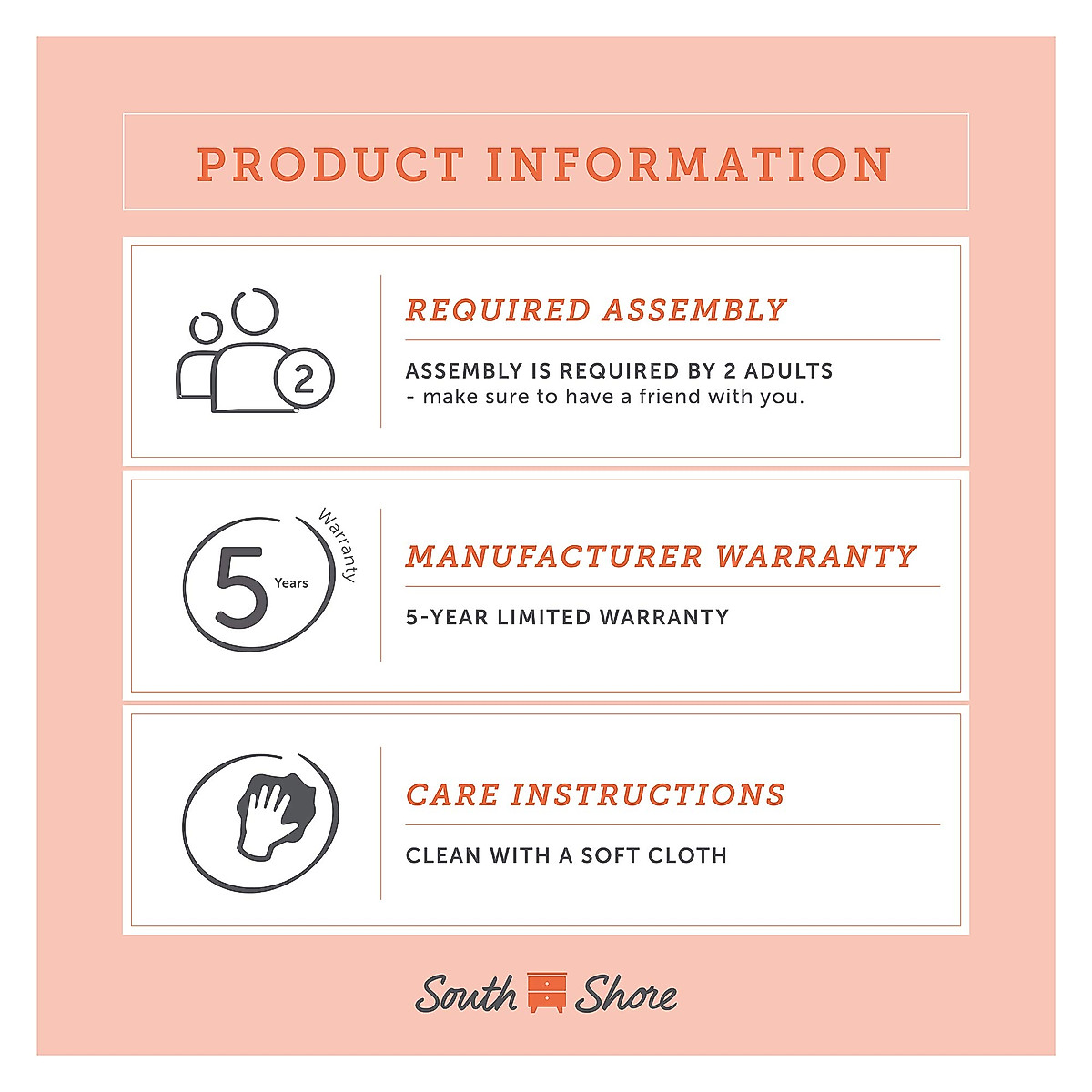 South Shore Step One 5-Drawer Chest, Pure White