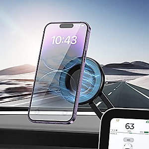 KESTERRA Tesla Phone Mount,Strongest Magnet Power Phone Car Holder Mount,Compatible with Magsafe Case iPhone 14/13/12/Samsung,Foldable and Rotatable,Tesla Model 3 Accessories,Tesla Model Y Accessorie