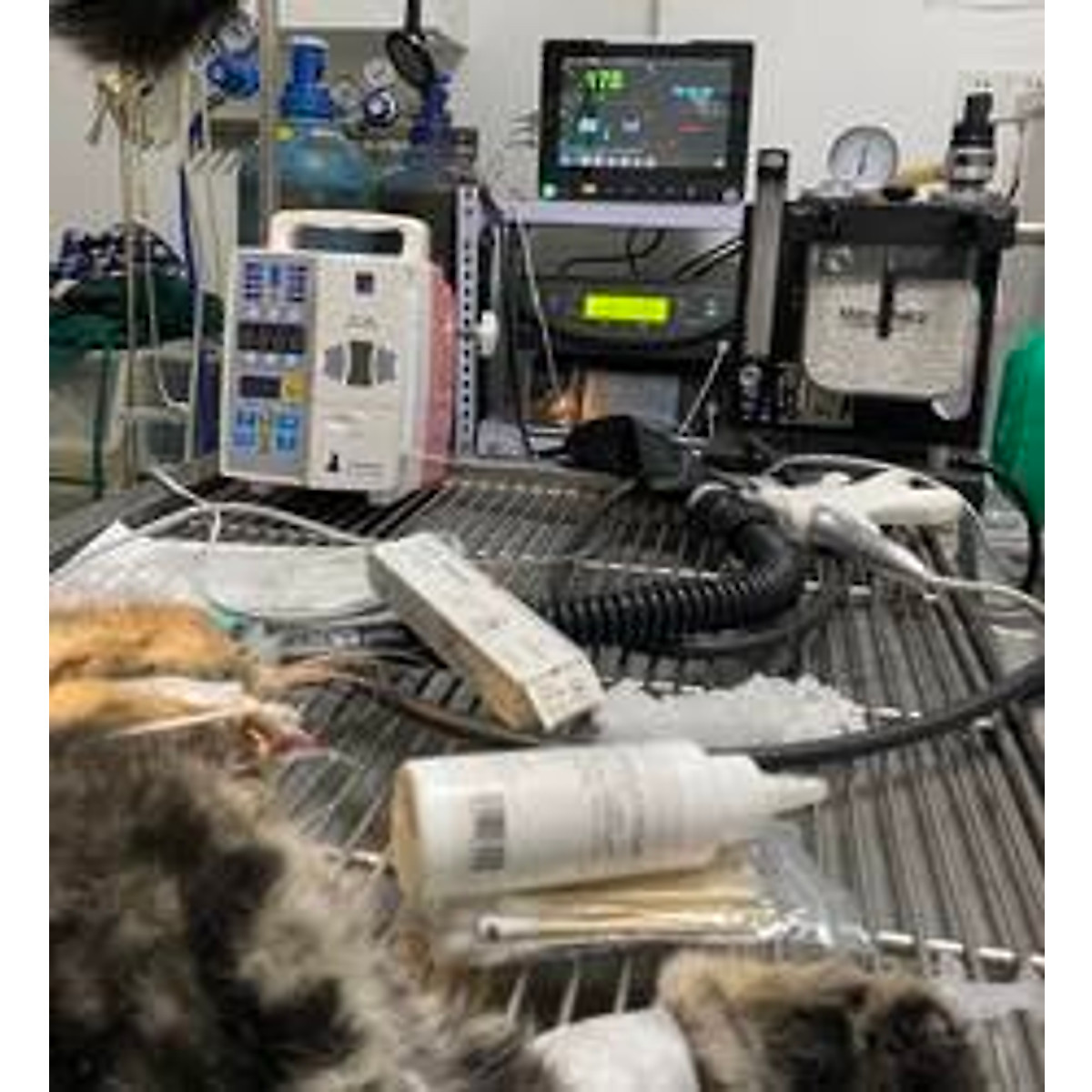 Veterinary Equiment Vet Patient Monitor Multiparameter ICU Machine, ECG, Blood Oxygen, Blood Pressure, Respiratory Rate, Body Temperature, Heart Rate Veterinärmonitor for Dog, Cat and Animal