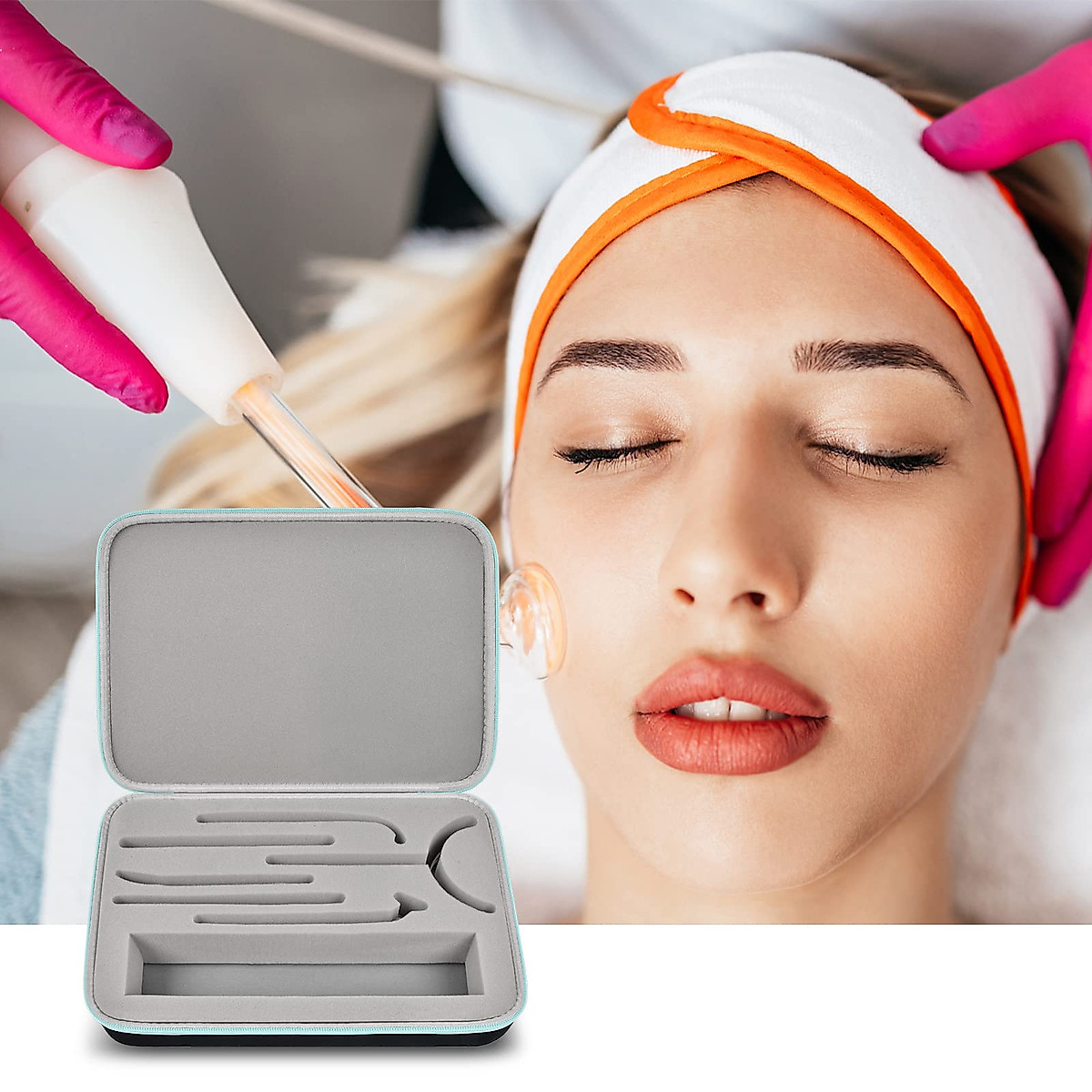 Case Compatible with NuDerma/for Houzzi/for UUPAS/for DARSONVAL/for TUMAKOU/for NewWay High Frequency Wand - Portable Handheld Professional Skin Machine (Only Box)