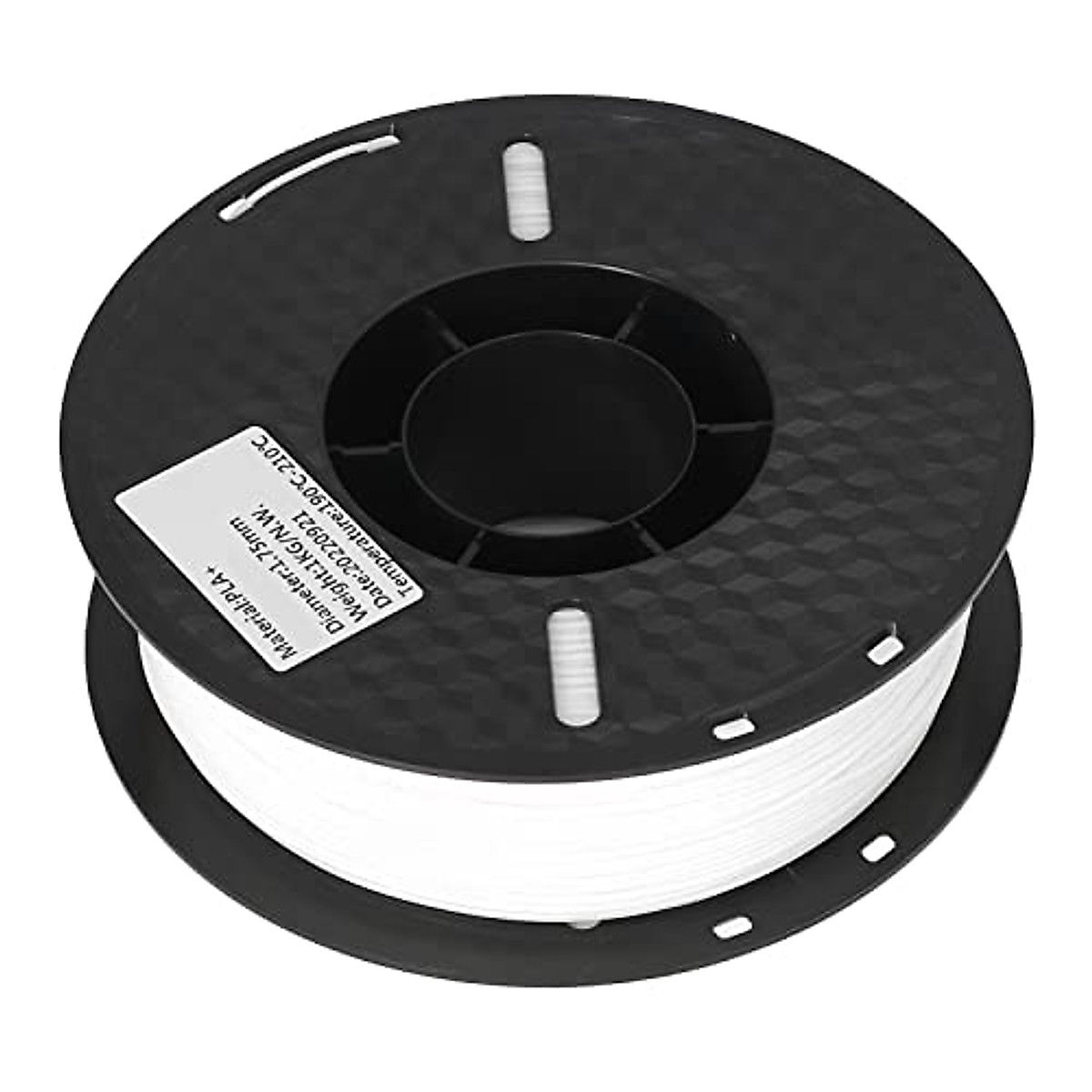 3D Printer Roll Filament, Smokeless Plastic Shell 1kg Spool 1.75mm PLA Print Filament High Accuracy for Industrial Devices(Transparent)