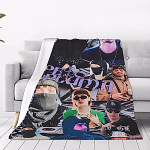 EGGPOD Peso Music Poster Pluma Throw Blanket Warm Cozy Plush Bed Blanket Sofa Bed Couch Decor Gifts for Men Women and Kids