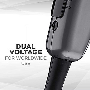 Conair Travel Hair Dryer with Dual Voltage, 1875W Compact Hair Dryer with Folding Handle, Travel Blow Dryer