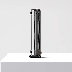 SHARPER IMAGE AXIS 16 Airbar Tower Desk Fan with Task Light, Full-Range Tilt, 3 Speed Touch Control, Black