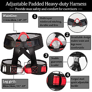 Dasking Heavy Bungee Resistance Band Set grawyti Yoga Bungee Cord Resistance Belt Set 4D Bungee Dance Rope Workout Fitness Home Gym Professional Training Equipment