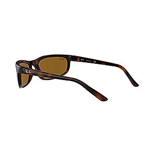 Ray-Ban Men's RB2027 Predator 2 Rectangular Sunglasses, Dark Havana/B-15 Brown, 62 mm