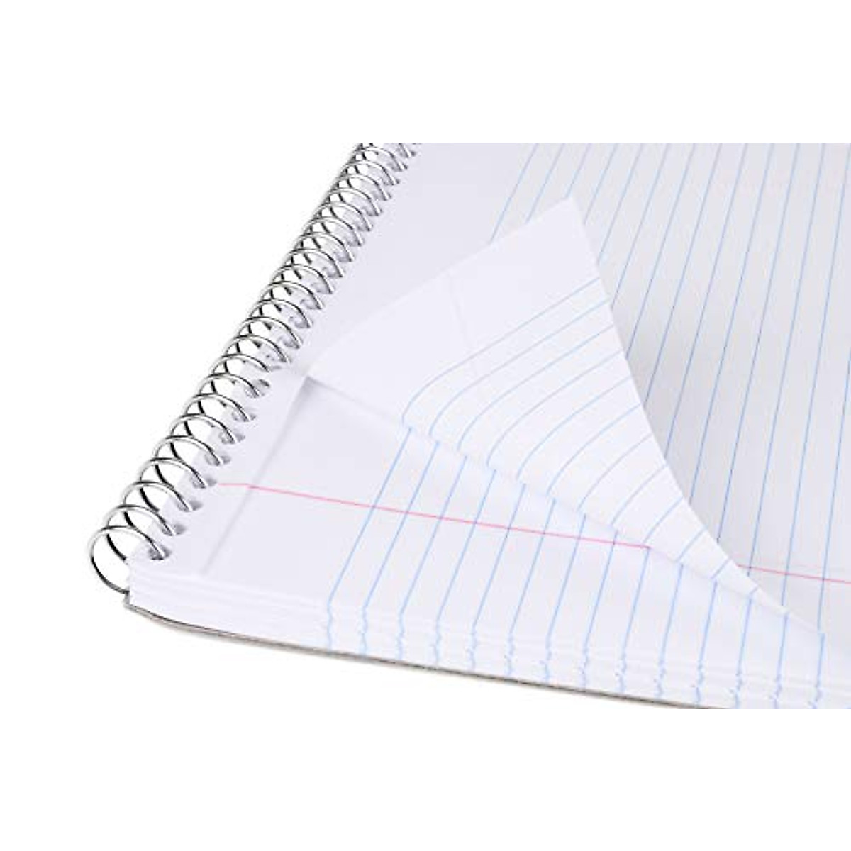 Mintra Office TOP BOUND Durable Spiral Notebooks (Teal, Purple, White, College Ruled 3pk)