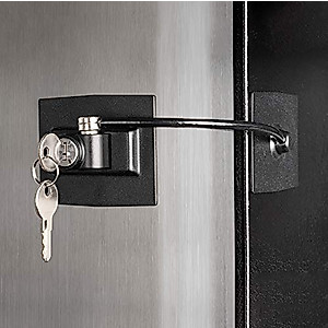 Guardianite Premium Refrigerator Door Lock with Built-in Keyed Lock (Black)