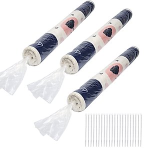 3 Pcs 𝑬𝒙𝒕𝒓𝒂 𝑳𝒂𝒓𝒈𝒆 Plastic Rug Storage Bag, Fits Rug up to 9'x 12' Large Clear Carpet Bag Moving Bag with 100 Pcs Zip Tie Perfect for Storage, Moving, Packing, Shipping